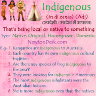 Indigenous Meaning - That's Being Local Or Native | Vocabulary Cards