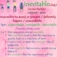 Inevitable - Impossible To Avoid or Prevent | Vocabulary Flash Cards
