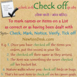 Check Off Meaning - To Mark With A Tick - Off Words FlashCards