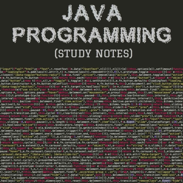 Java Programming Language Handwritten Study Notes PDF CS